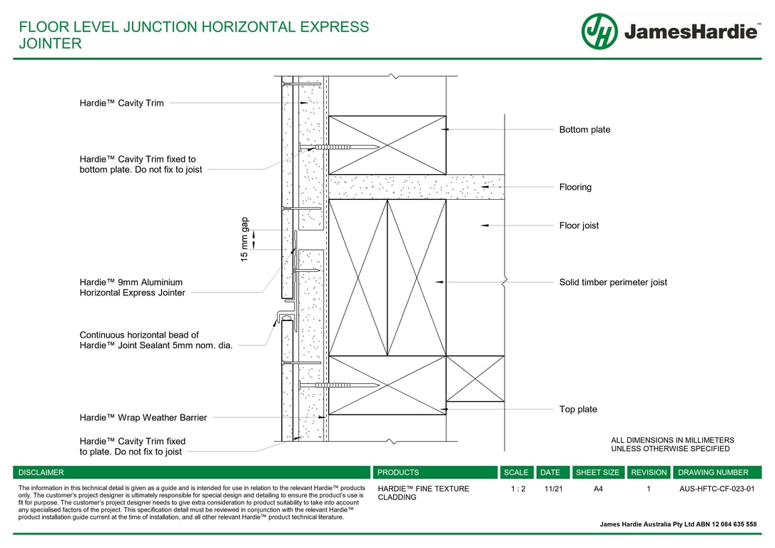 AUS-HFTC-CF-023-01 - FLOOR LEVEL JUNCTION HORIZONTAL EXPRESS JOINTER - BIMcontent.com